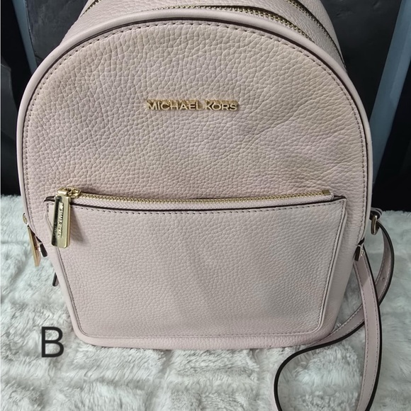 Michael Kors | Bags | Michael Kors Pink Mini Backpack With Gold ...
